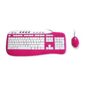 Saitek Keyboard and Mouse Combo - Pink | Product | Computer Elite Inc.